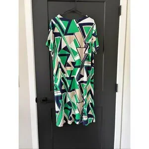 Chico's | Dresses | Chicos Geometric Print Shift Dress Size 3 Xl Flowy ...
